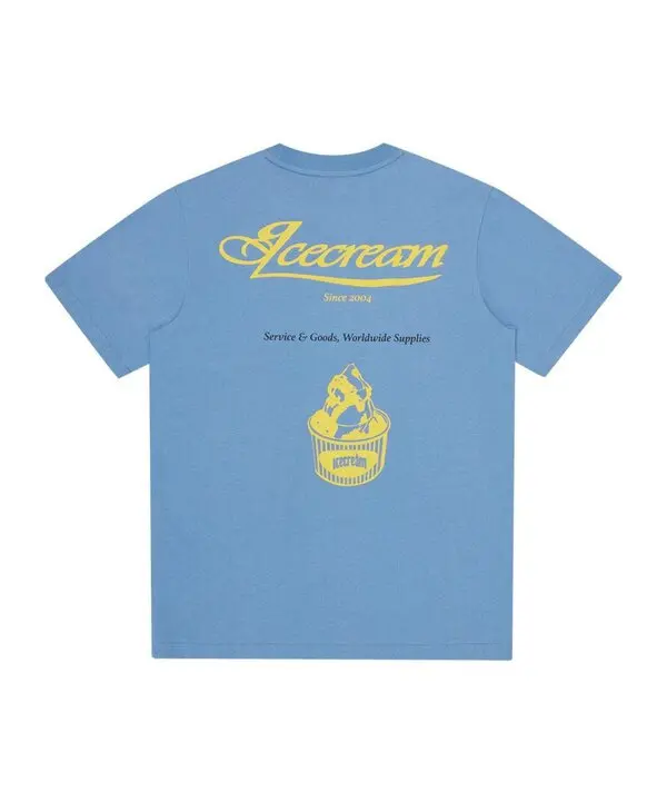 ICECREAM Crew Neck Printed T-shirt - Blue
