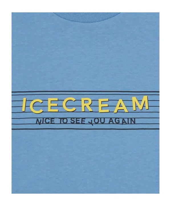 ICECREAM Crew Neck Printed T-shirt - Blue