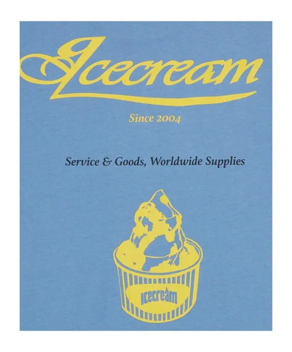 ICECREAM Crew Neck Printed T-shirt - Blue
