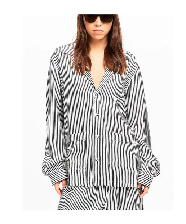 TOM FORD Long Sleeve Printed Shirt - White