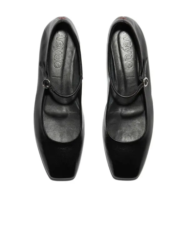 AeydĒ Nappa Leather Ballet Flats - Black