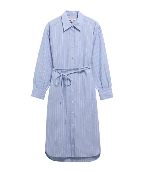 Barbour Striped Shirt Dress With Belt