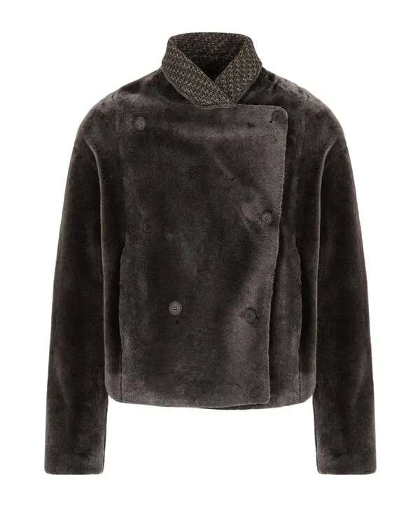 Emporio Armani Reversible Lamb Fleece Coat
