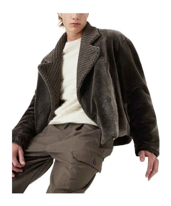 Emporio Armani Reversible Lamb Fleece Coat