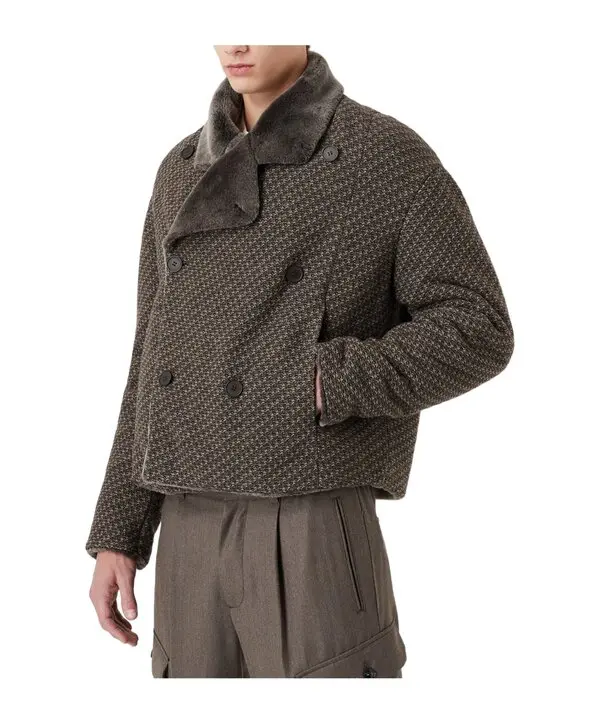 Emporio Armani Reversible Lamb Fleece Coat