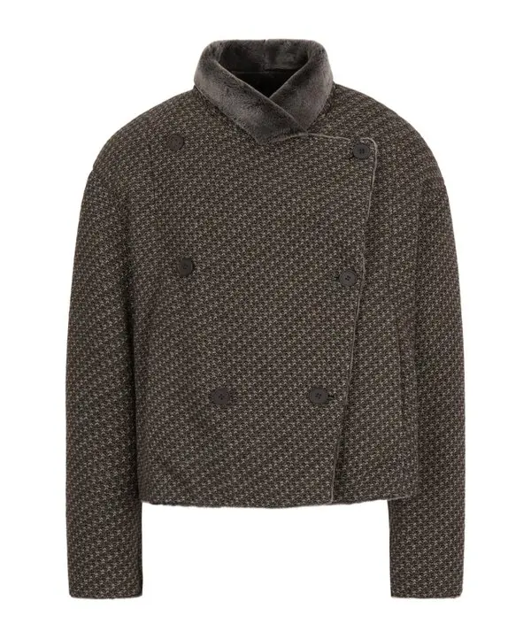 Emporio Armani Reversible Lamb Fleece Coat - No