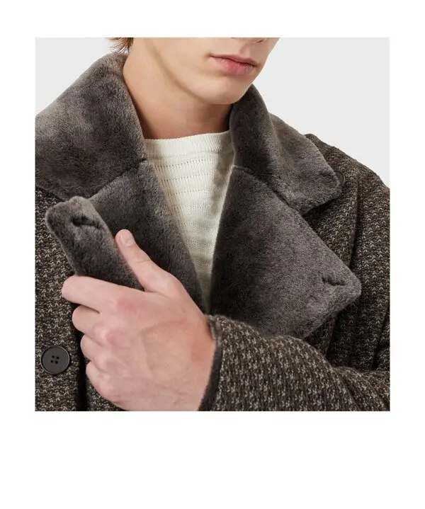 Emporio Armani Reversible Lamb Fleece Coat