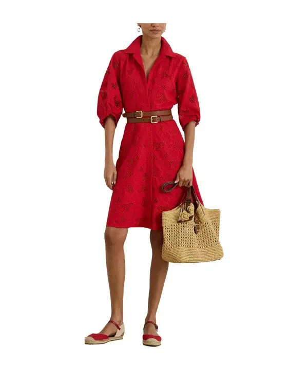 Ralph Lauren Embroidered Shirt Dress