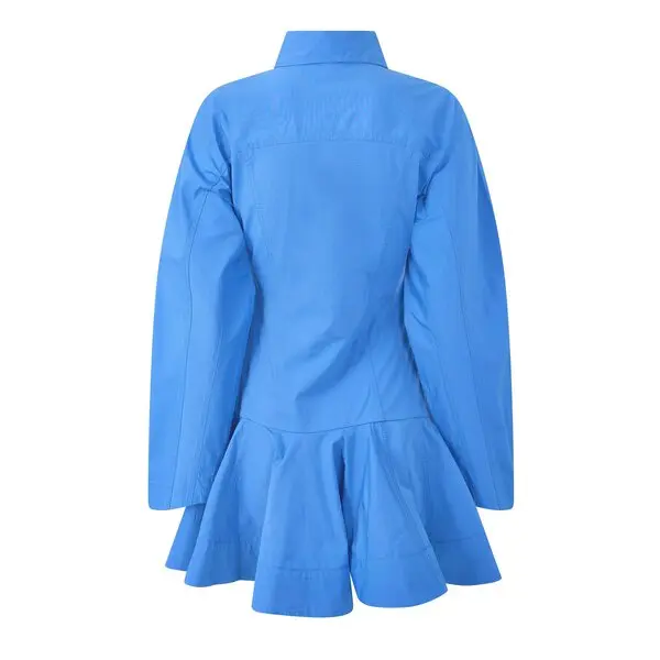 GANNI Mini Shirt Dress - Blue