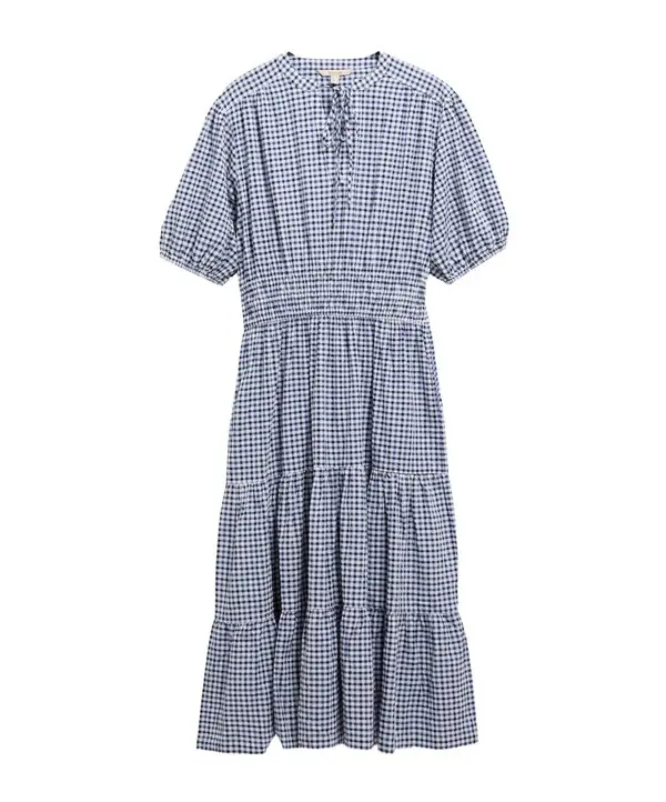 Barbour Checked A-line Midi Dress