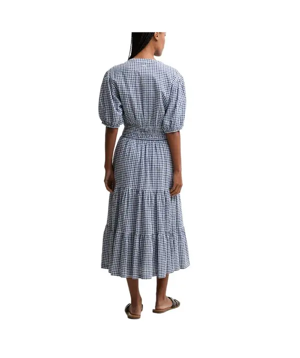 Barbour Checked A-line Midi Dress