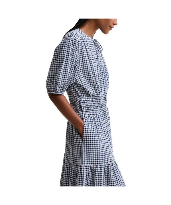 Barbour Checked A-line Midi Dress