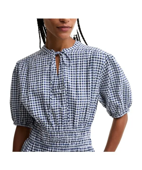 Barbour Checked A-line Midi Dress