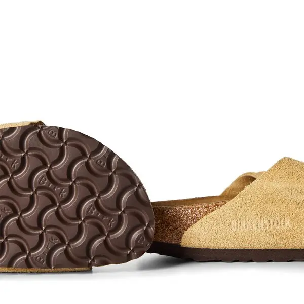 BIRKENSTOCK Buckled Suede Sandals - Nude