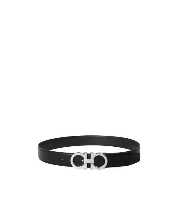 FERRAGAMO Gancini Buckle Leather Belt