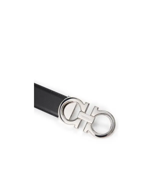FERRAGAMO Gancini Buckle Leather Belt