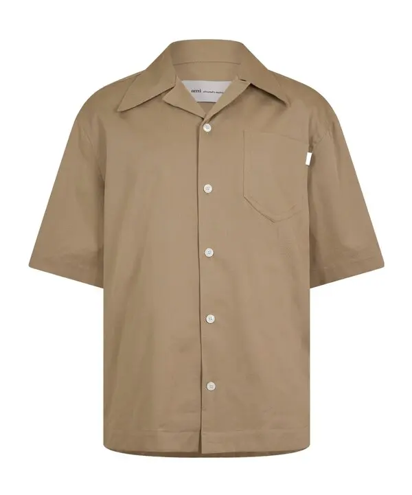 AMI Paris Camp Collar Short Sleeve Plain Shirt