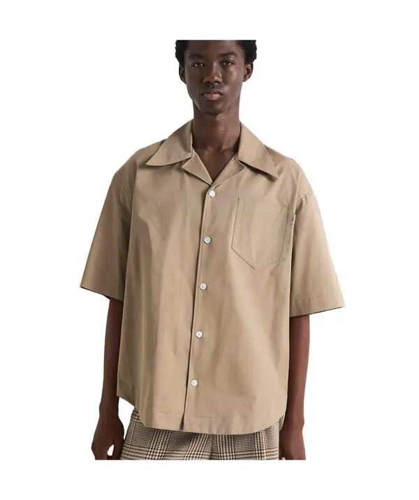 AMI Paris Camp Collar Short Sleeve Plain Shirt
