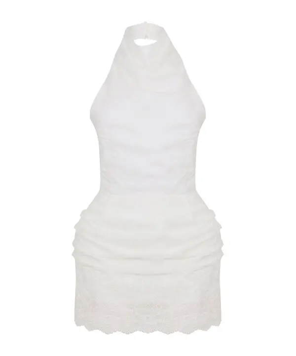 Magda Butrym Lace Trimmed Mini Dress
