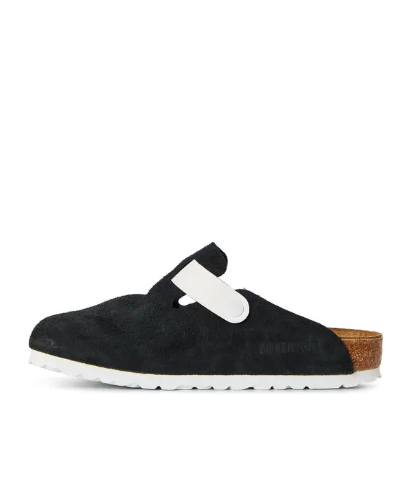 BIRKENSTOCK Suede Mule With Buckle Detail