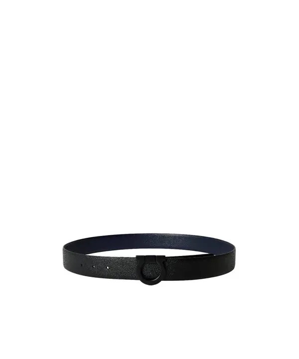 FERRAGAMO Reversible Grained Leather Belt