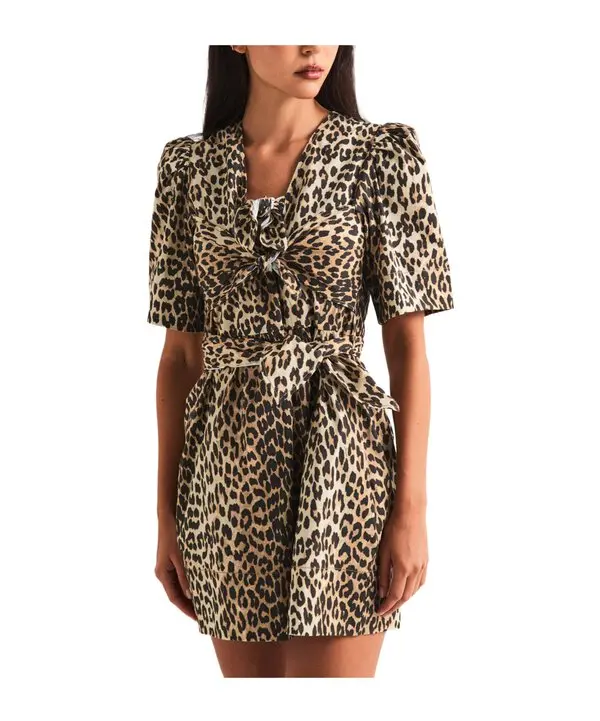 GANNI Printed Mini Dress - Multicolor