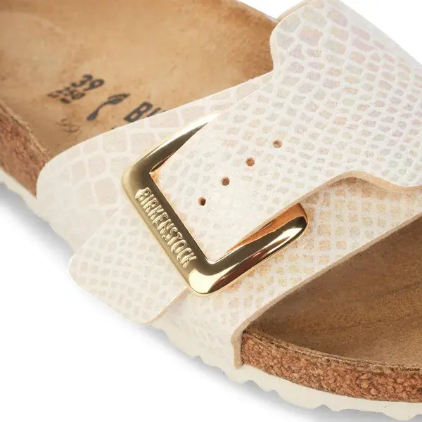 BIRKENSTOCK Embossed Scale Single-band Slide Sandals