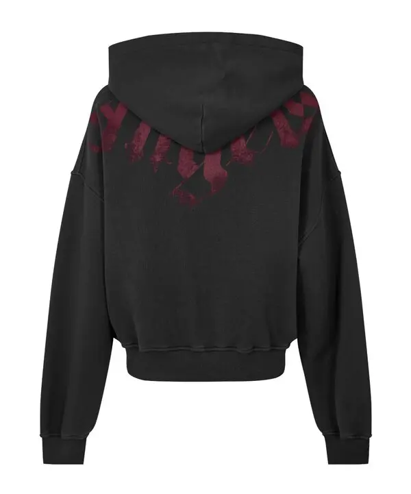 Palm Angels Cropped Zip-up Hoodie