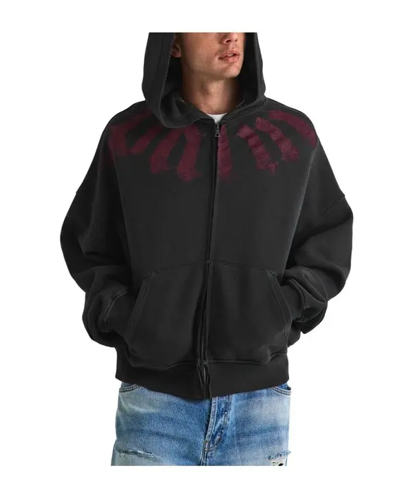 Palm Angels Cropped Zip-up Hoodie