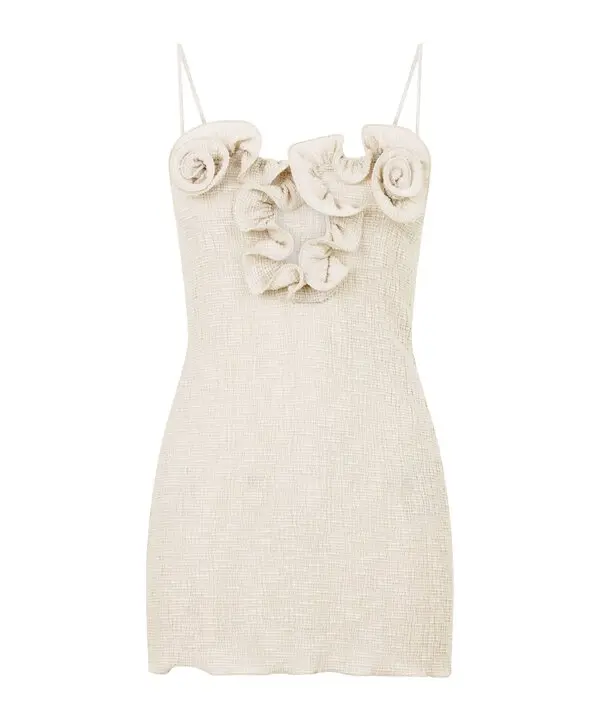 Magda Butrym Fitted Mini Dress With Ruffled Embellishment