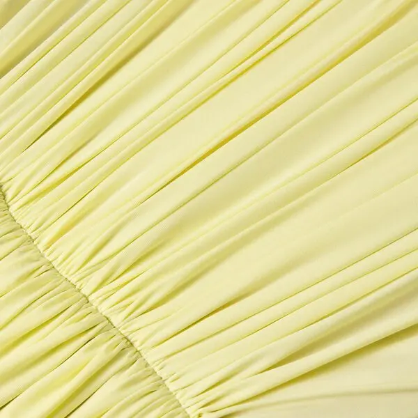 Stella McCartney Square Neck Maxi Dress With Drape - Yellow