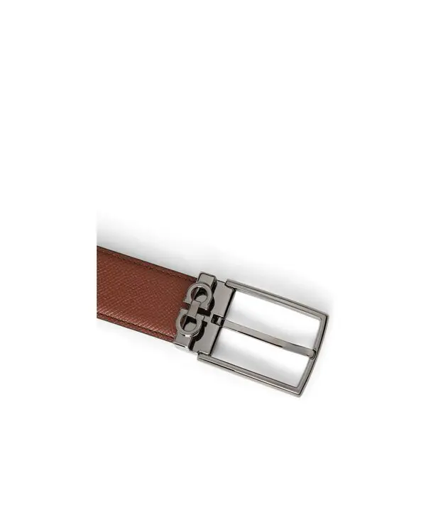 FERRAGAMO Reversible Grained Leather Belt