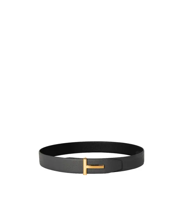 TOM FORD Reversible T Buckle Leather Belt