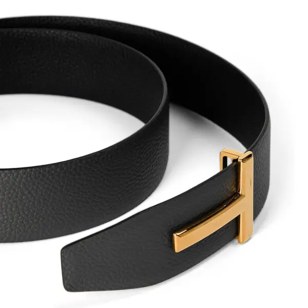 TOM FORD Reversible T Buckle Leather Belt