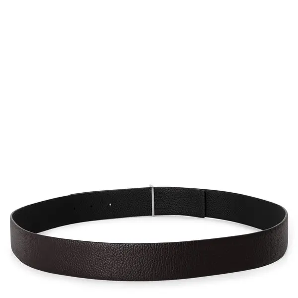TOM FORD Leather Belt With Silver T-bar Buckle