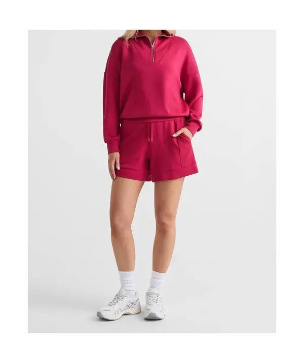 Varley Drawstring Athletic Shorts - Red