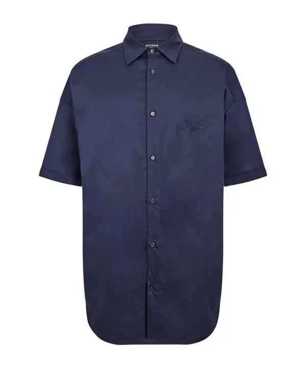 Balmain Short Sleeve Plain Shirt