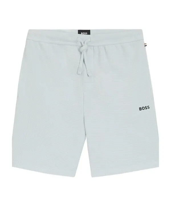 Hugo Boss Boss Waffle Weave Drawstring Shorts - White