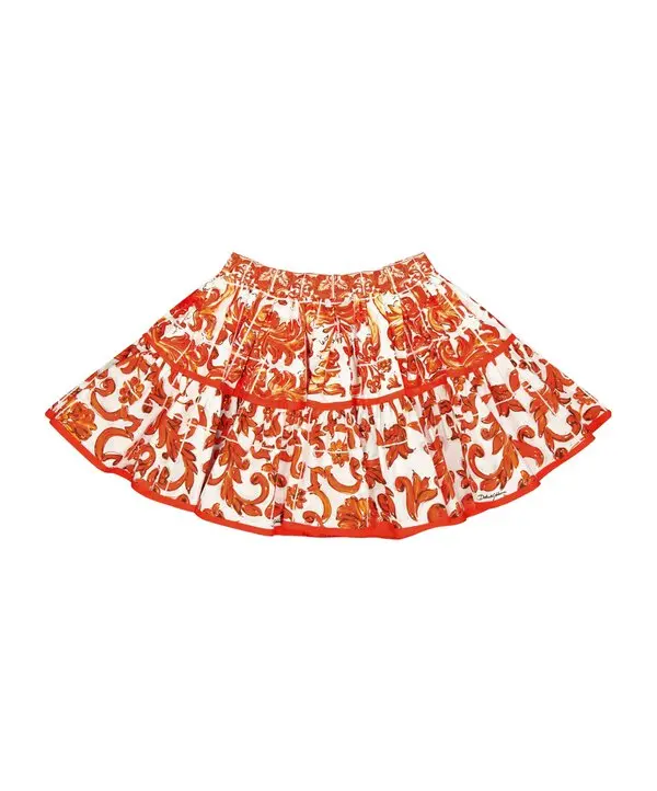 Dolce & Gabbana Printed Tiered Midi Skirt