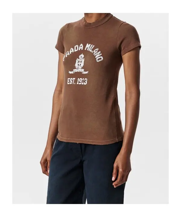 Prada Printed T-shirt - Brown