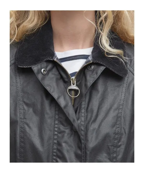 Barbour Beadnell Waxed Jacket - Black