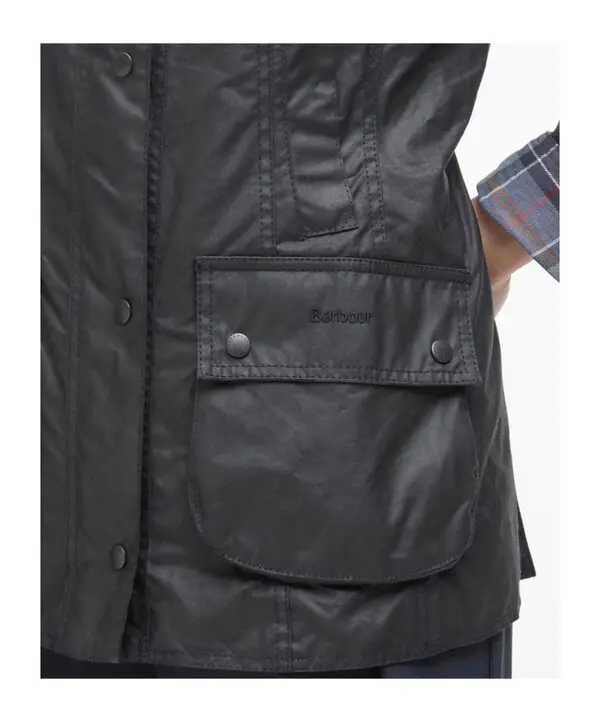 Barbour Beadnell Waxed Jacket - Black