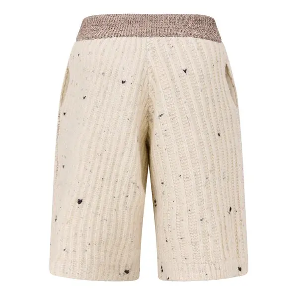 Bottega Veneta Cream Textured Knit Shorts