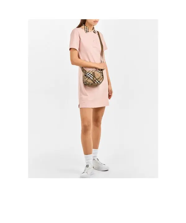 Burberry Plaid Saddle Bag - Sand-colored