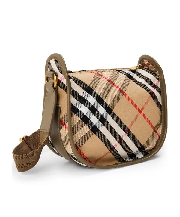 Burberry Plaid Saddle Bag - Sandy
