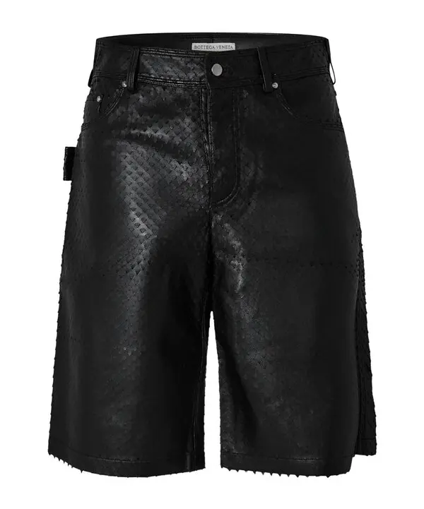 Bottega Veneta Leather Shorts