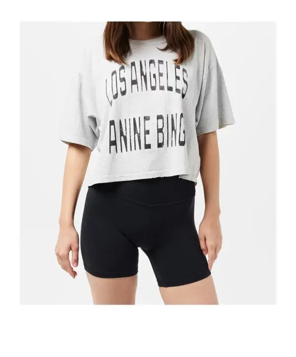 ANINE BING Round Neck Short-sleeved T-shirt