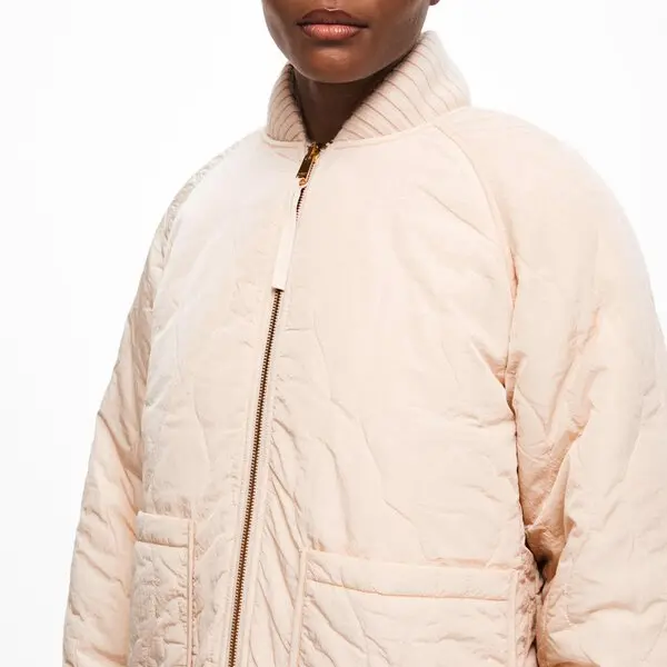 Varley Serina Reversible Quilted Jacket - Nude