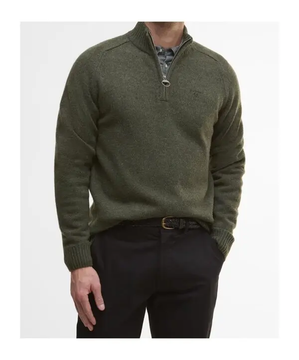 Barbour Grangetown Half-zip Jumper - Green