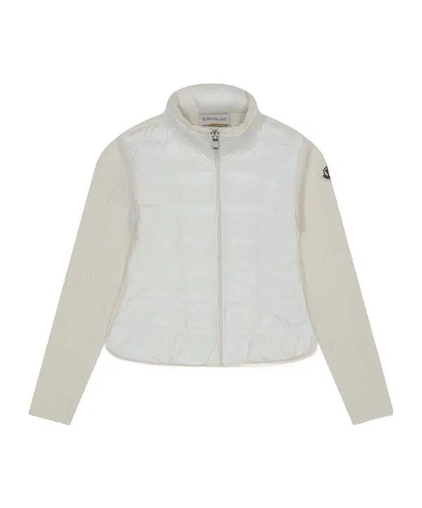 Moncler Padded Wool Zip Up Cardigan